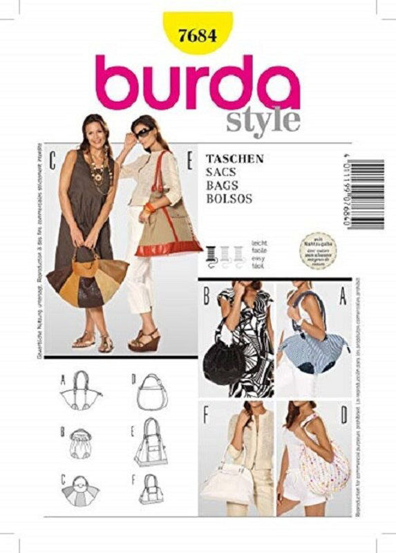 Budget Patterns. B83 BURDA 7684: BAGS