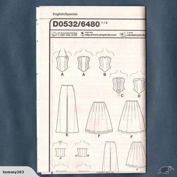 Budget Patterns. B62 NEW LOOK 6480: TOP, PANTS & SKIRT JR SIZE 3-14