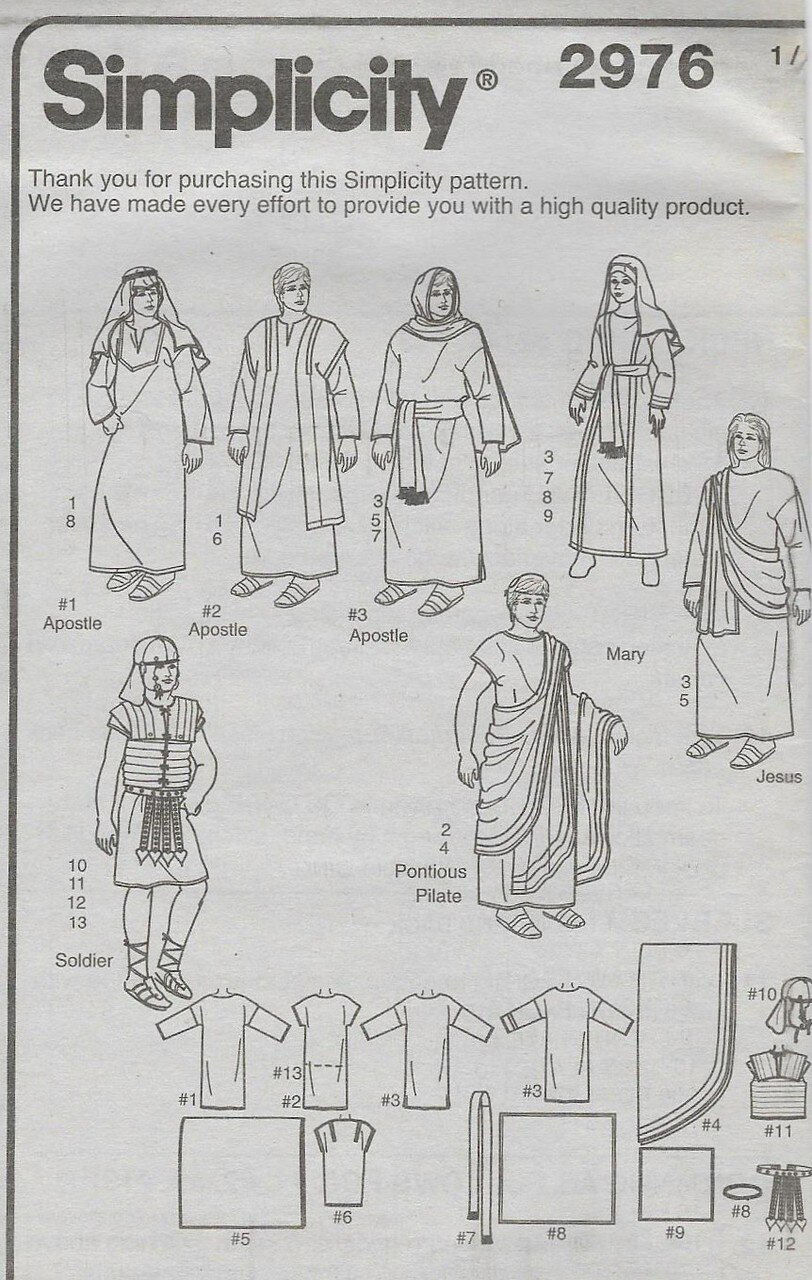 Budget Patterns. B119 SIMPLICITY 2976: BOY'S & GIRL'S COSTUME'S SIZE 4-16