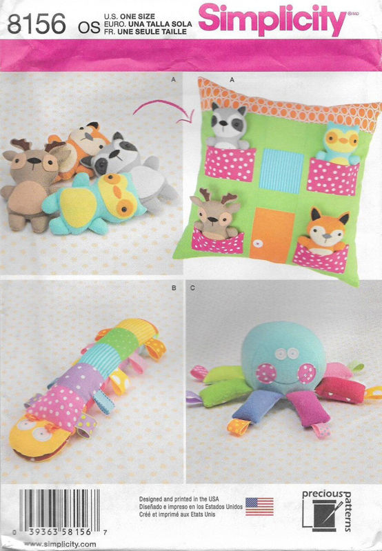Budget Patterns. 74 SIMPLICITY 8156: PILLOW HOUSE WITH STUFFED ANIMAL'S