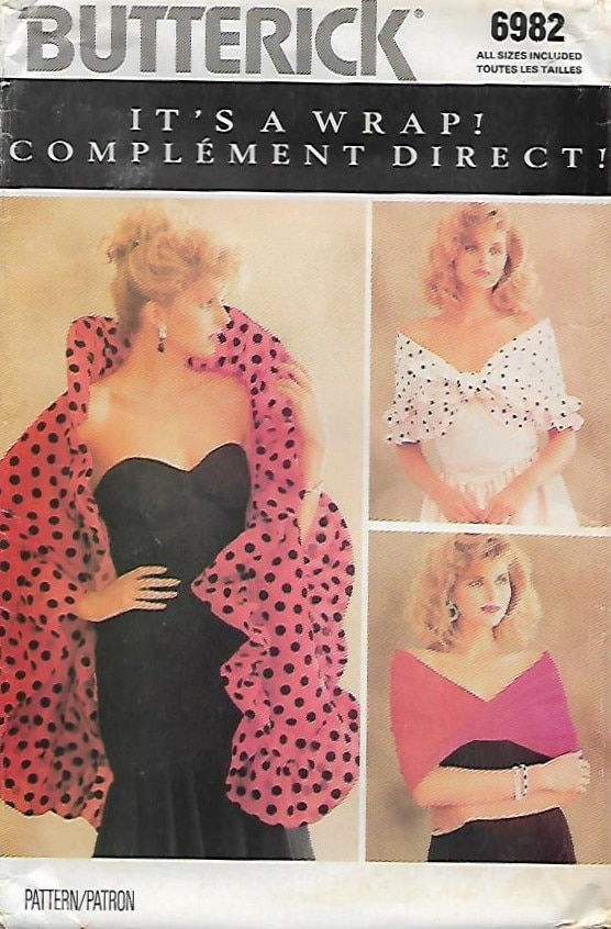 Budget Patterns. C3 BUTTERICK 6982: SCARF, DRAPE & SHAWL'S ONE SIZE