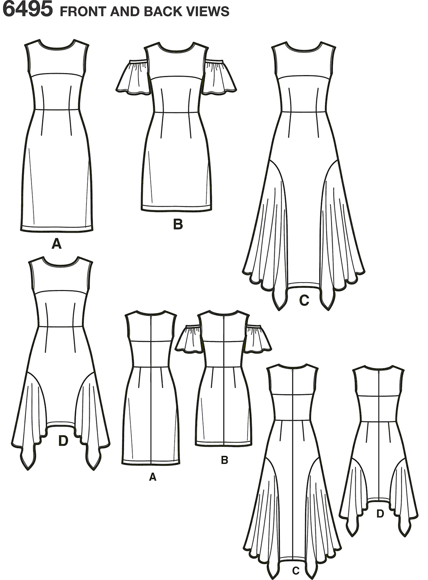 Budget Patterns. 7 NEW LOOK 6495: DRESS SIZE 8-20