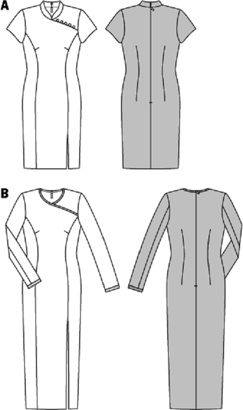 Budget Patterns. B20 BURDA 6830: DRESS SIZE 10-20