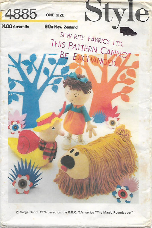 Budget Patterns. A124 STYLE 4885: MAGIC ROUNDABOUT SOFT TOYS