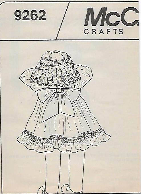 Budget Patterns. C62 McCALL'S 9262: STAND UP DOLLS SIZE 36' DOLL